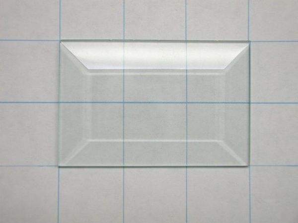 BEVELED GLASS FOR STAINED GLASS RECTANGLE 2" X 3" 2466BOX BEVEL ...